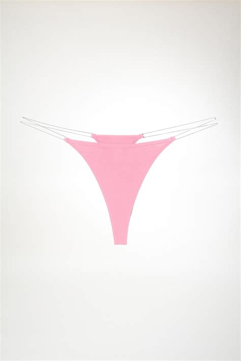 Silver String Chain In Pink Marcia Wear