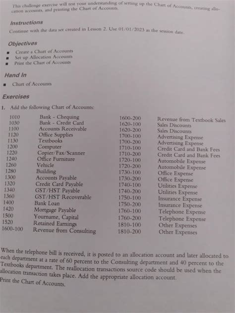 I Was Asked To Use An Account Segment And A Department Segment Base On The Chart Of Accounts