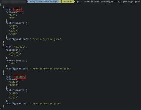 Latex Language Definition From Multiple Extensions Causes Less Well