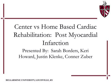 Ppt Center Vs Home Based Cardiac Rehabilitation Post Myocardial Infarction Powerpoint