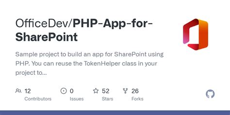 GitHub OfficeDev PHP App For SharePoint Sample Project To Build An App For SharePoint Using
