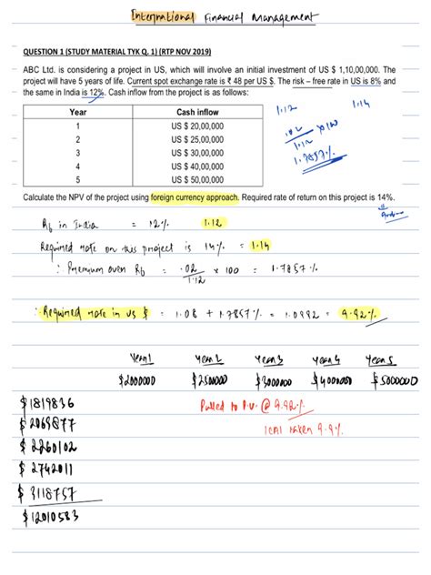Ifm Class Notes Pdf Net Present Value Valuation Finance