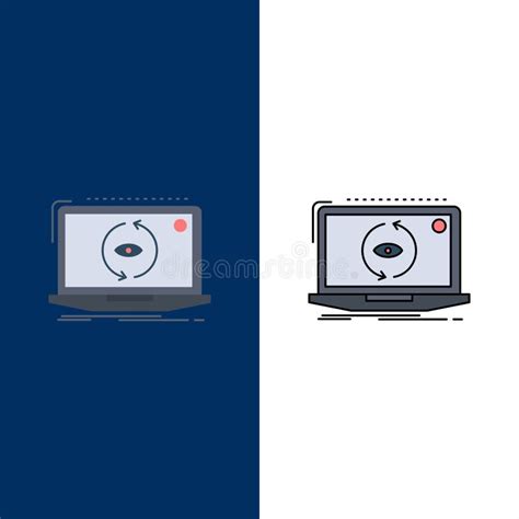 App Application New Software Update Flat Color Icon Vector Stock