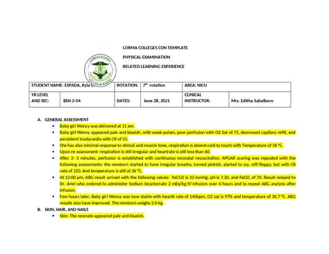 All About The Case Scenario And The Ncp Journa Assessments Docsity
