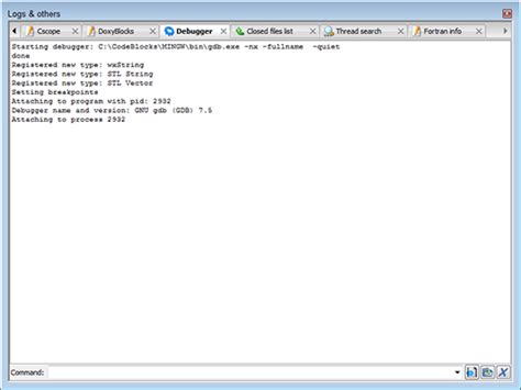 Attaching To A Running Process Using Code Blocks Dummies
