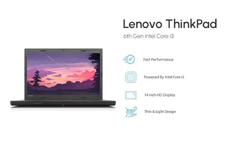 Refurbished Lenovo ThinkPad Th Gen Intel Core I Thin Light HD Laptop GB RAM GB SSD
