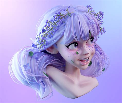 라일락 소녀 Lilac Girl By 신민정 노트폴리오
