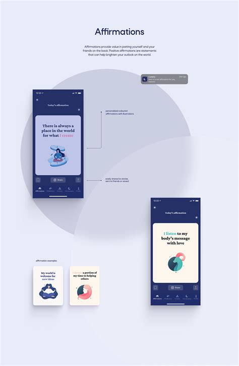 lunacy mobile app ui ux on behance
