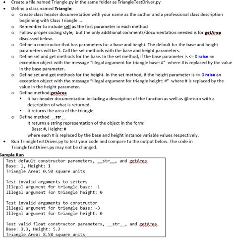 Solved This Python Program Provides Practice With Creating