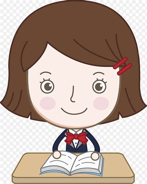短发女孩写作业的场景png图片素材下载 图片编号7908445 Png素材网