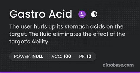 Gastro Acid Pokémon Move Dittobase