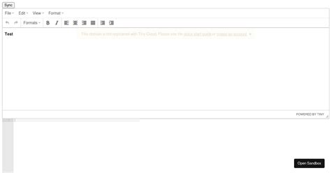 Tiny Mce Test Forked Codesandbox