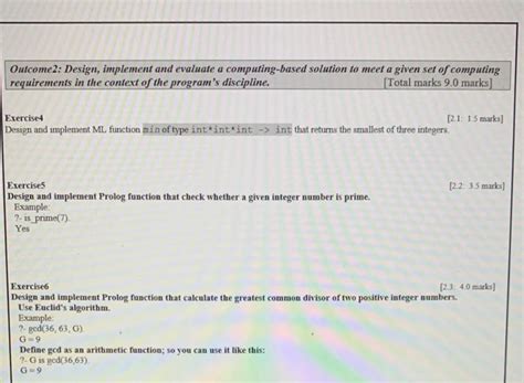 Solved Outcome Design Implement And Evaluate A Chegg