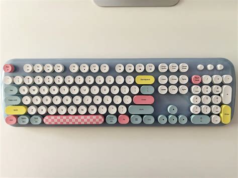 9 Mo Finance Wireless Keyboard Coofun Cute Colorful 104 Keys Full Size Typewriter Keyboard