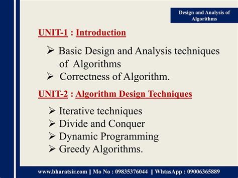 DESIGN AND ANALYSIS OF ALGORITHMS PPT