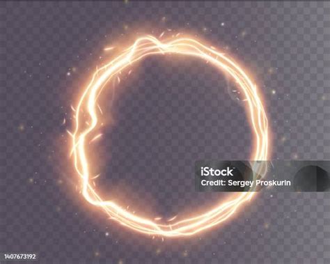 밝은 빛 Png 번개 효과와 라운드 화재 프레임 광고 할인 비문 호소를위한 빛나는 디자인 요소 금색에 대한 스톡 벡터 아트 및 기타 이미지 Istock