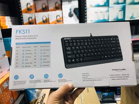 A4tech Fks11 Fstyler Compact Size Wired Keyboard Usb Grey On Carousell