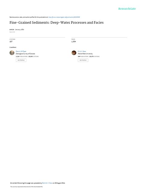 Fine Grained Sediments Deep Water Processes And Fa Pdf