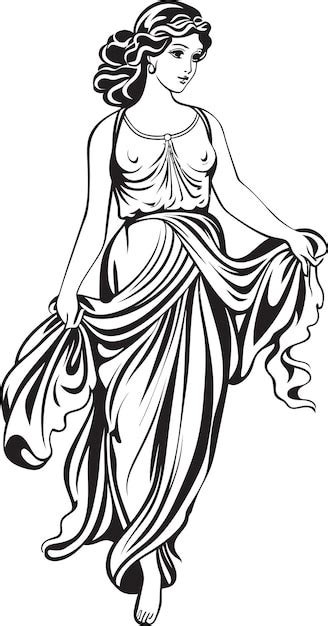 A Drawing Of A Woman Wearing A Sari Premium AI Generated Vector