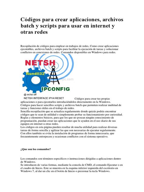 Programacion Batch Pdf Archivo De Computadora Dirección Ip