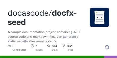 GitHub Docascode Docfx Seed A Sample Documentation Project Containing NET Source Code And