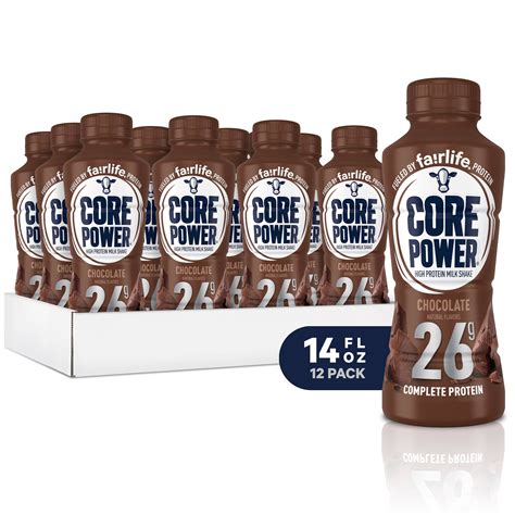 Core Power Protein Shake Chocolate 26g Protein 14 Fl Oz 12 Count