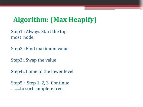 Heapify Algorithm Pptx