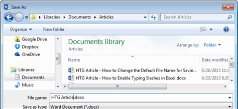 How To Change The Default File Name Used When Saving Word Documents