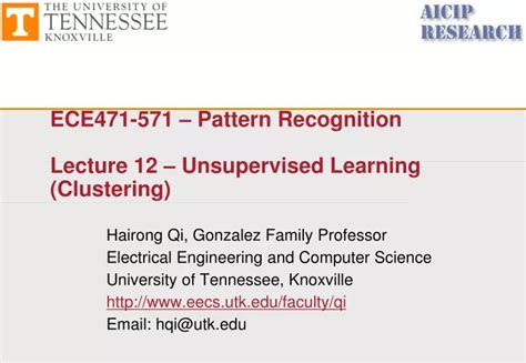 Ppt Ece471 571 Pattern Recognition Lecture 1 2 Unsupervised Learning Clustering