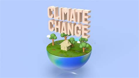 Aarde En Houttekst Klimaatverandering 3d Rendering Stock