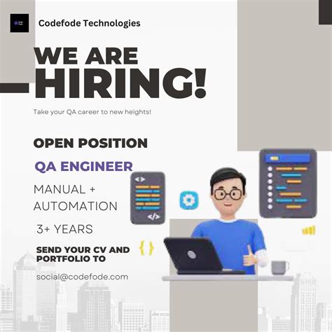 Hiring Alert Qa Engineer Manual Automation Are You A Talented Qaengineer With A Passion For