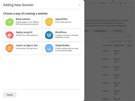 Sitejet Builder Extension Plesk