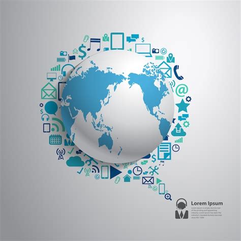 Premium Vector World Globe With App Icon