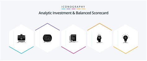 Analytic Investment And Balanced Scorecard 25 Glyph Icon Pack Including