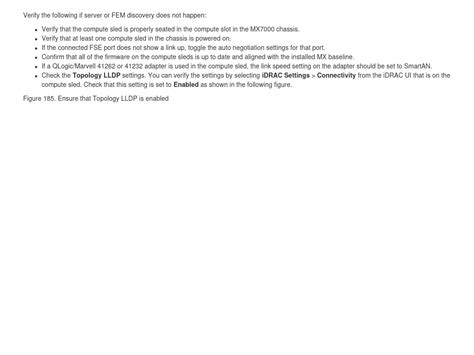 Troubleshooting Fem And Compute Sled Discovery Dell Poweredge Mx Networking Deployment Guide