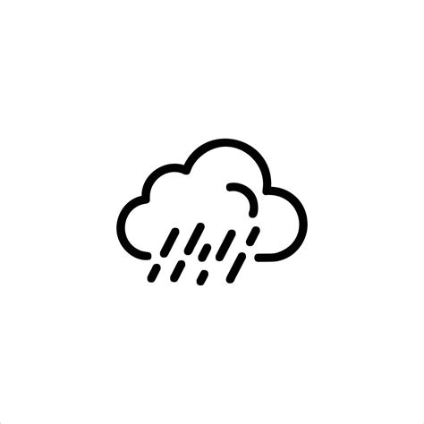 Simple Rain Cloud 66739205 Vector Art At Vecteezy