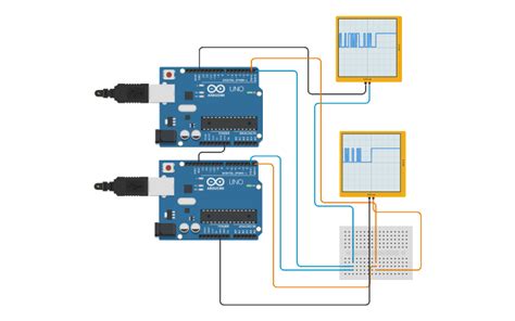 Circuit Design Serial Communication Tinkercad
