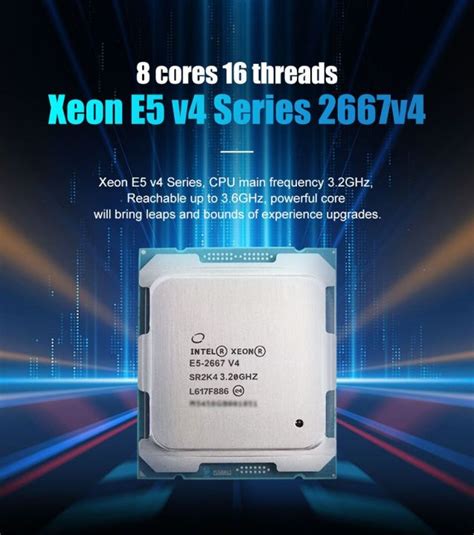 โดยใช้ Cpu Intel เดิม E5 2667 V4 3 20ghz 8 Core 25m E5 2667 Ddr4 V4 2400mhz Fc Lga2011 3 135w