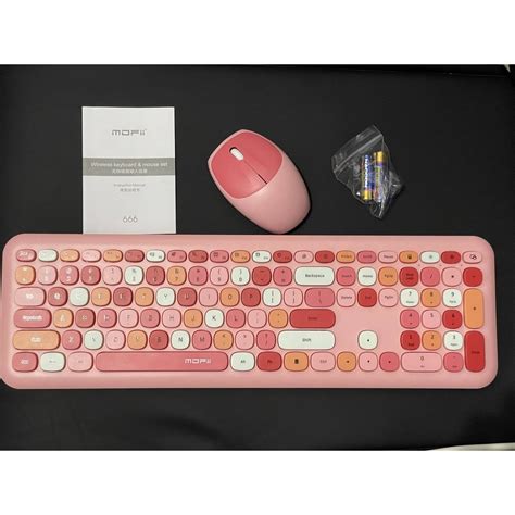Mofii 666 Mixed Color 2 4g Wireless Keyboard And Mouse Combo With Round Removable Keycaps 110