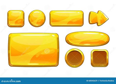 Cartoon Golden Game Assets Stock Illustration Illustration Of Arrow 60045629