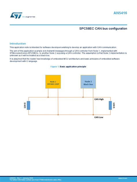 An5416 Spc58ec Can Bus Configuration Stmicroelectronics Pdf Microcontroller Information Age