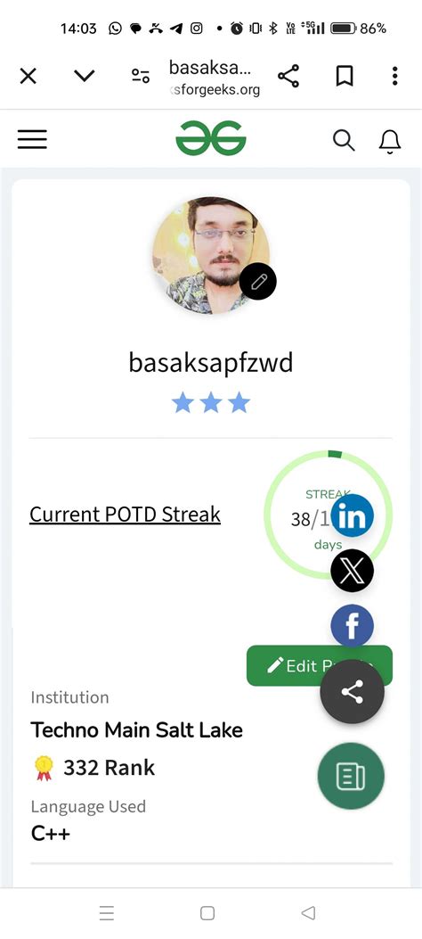 Saptarshi Basak On Linkedin Day38 Geeksforgeeks Gfg Potdchallenge