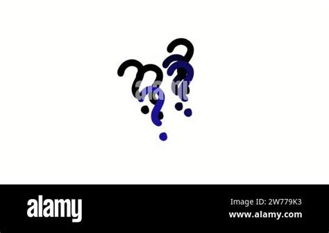 Abstract Animation Of Question Marks Symbols Icon Loop Background