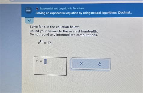 Solved Exponential And Logarithmic Functionssolving An