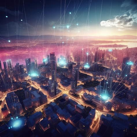 premium ai image modern smart city network interconnected ai generated