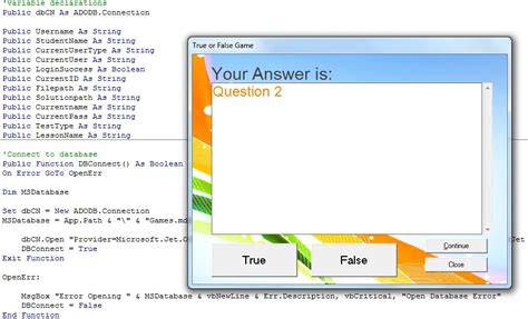 True Or False Game In Visual Basic 6 INetTutor