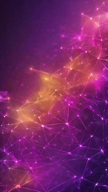 Abstract Composition With Connecting Dots And Lines And Triangles