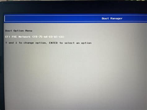 Boot Failed Only Option Efi Pxe Network Rlenovo
