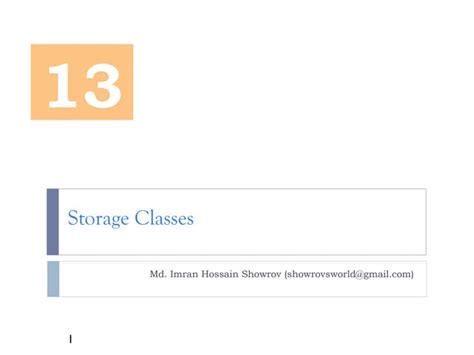 Lecture 13 Storage Classes Ppt Programming Languages Computing