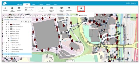 bookmarks in map editor gis cloud learning center